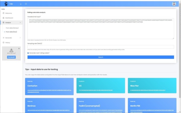 Kaiju - Rolling code analyzer & generator - PandwaRF